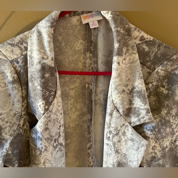 LuLaRoe | Jackets & Coats | Lularoe White And Grey Blazer | Poshmark